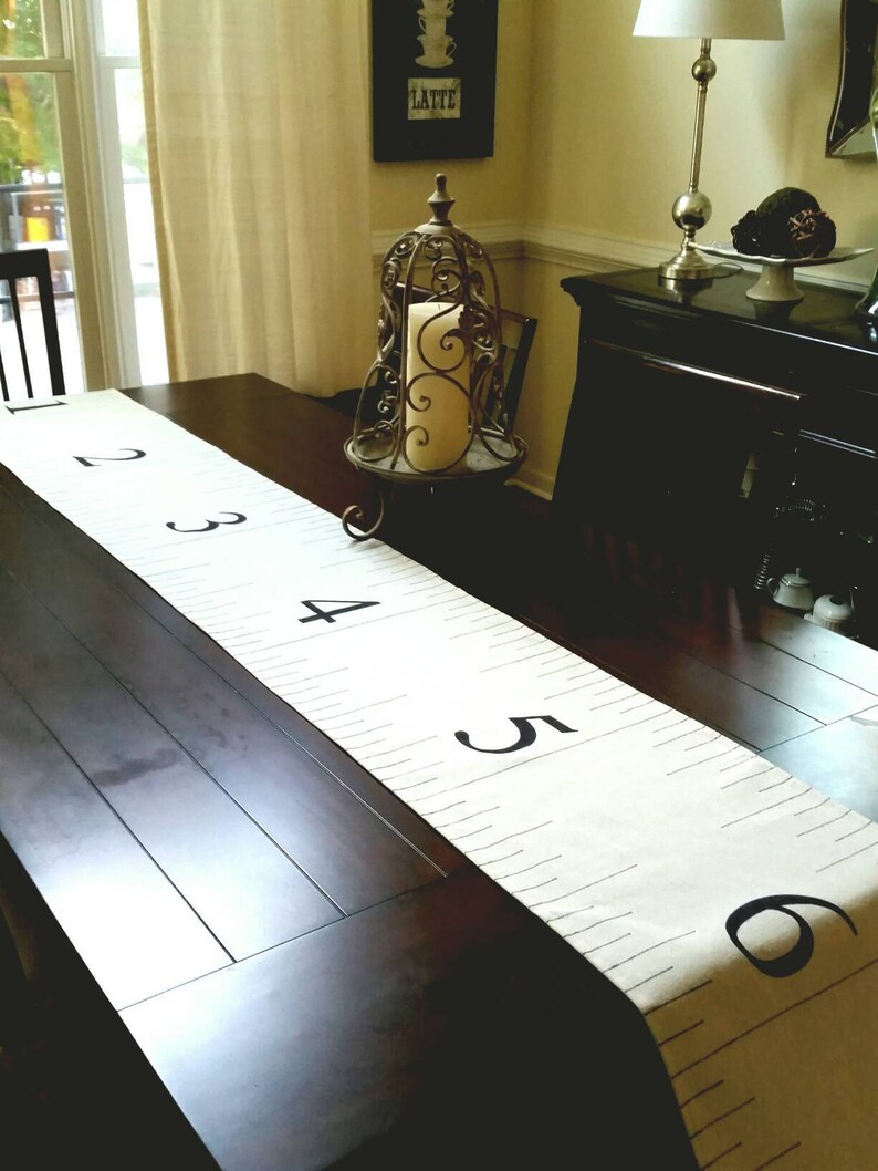 Painter's Drop Cloth Canvas Ruler Table Runner 108" - Etsy