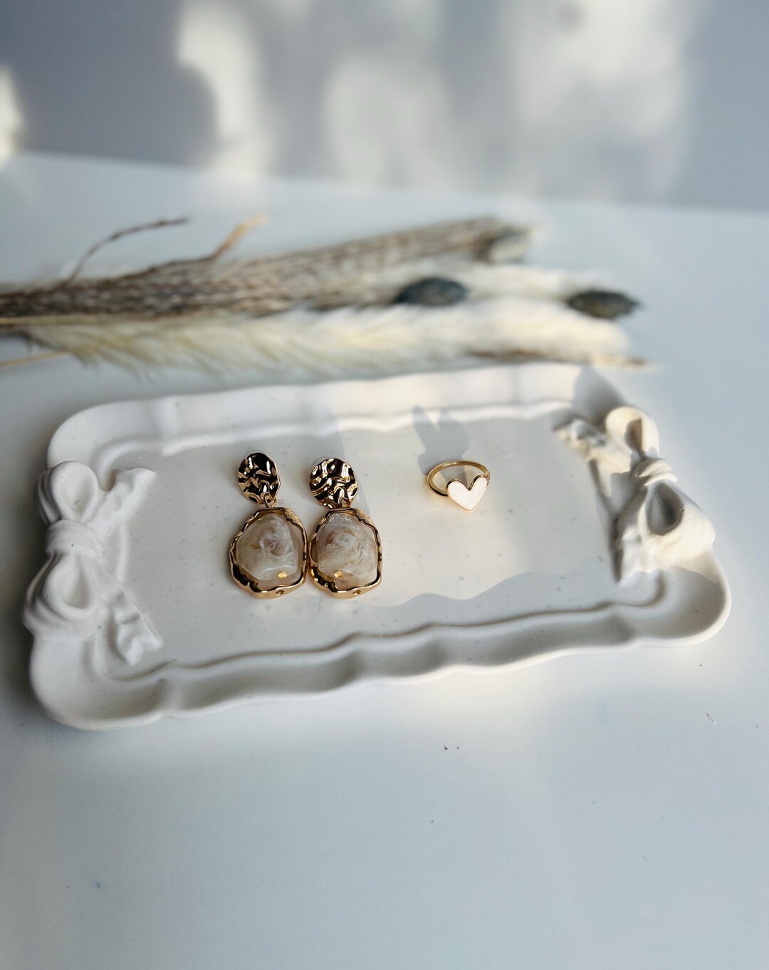 Bow Rectangular Tray, Jewelry Display, Trinket Tray, Gift for Her ...