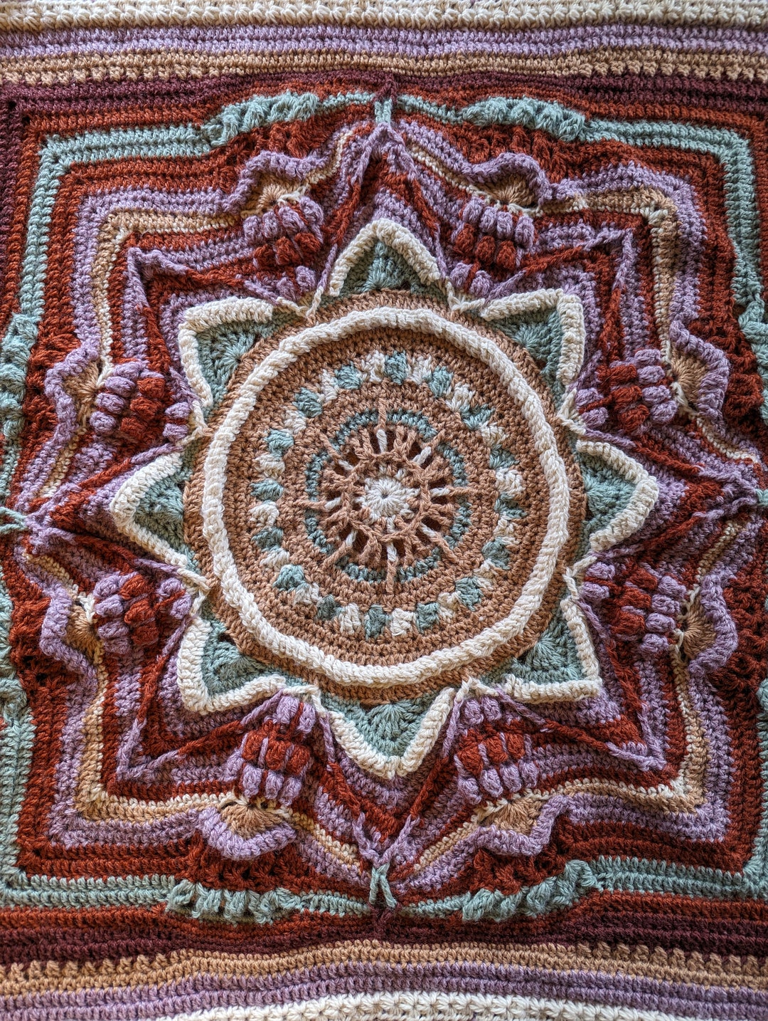 Beautiful, Ornate, Handcrafted Mandala Throw Blanket - Etsy