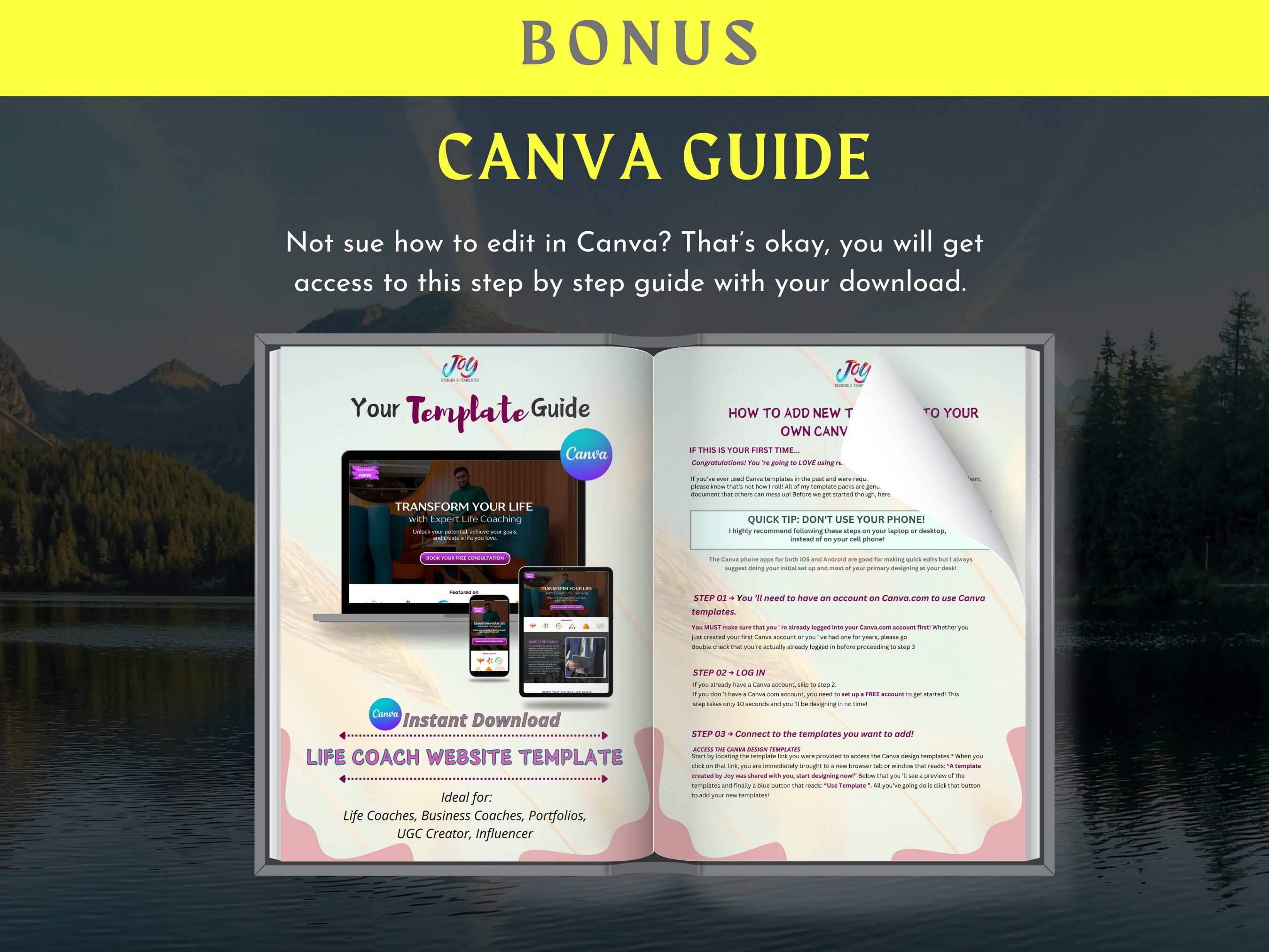 Harrison Coaching Canva Website Canva Website Template Landing Page Coaching Website Sales ...