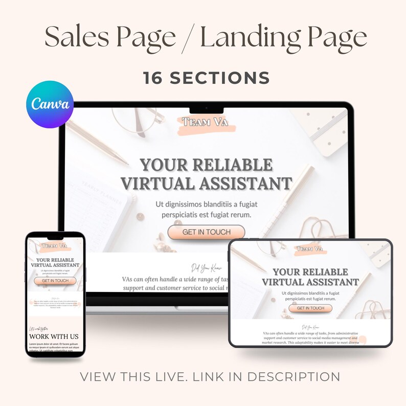 Canva Website Virtual Assistant Template | Shannon VA Portfolio ...