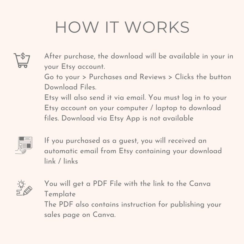 Pastel Life Coach Canva Website Template, Lessandra Ebook Sales Funnel ...