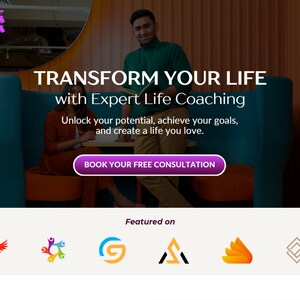 Harrison Coaching Canva Website Canva Website Template Landing Page Coaching Website Sales ...