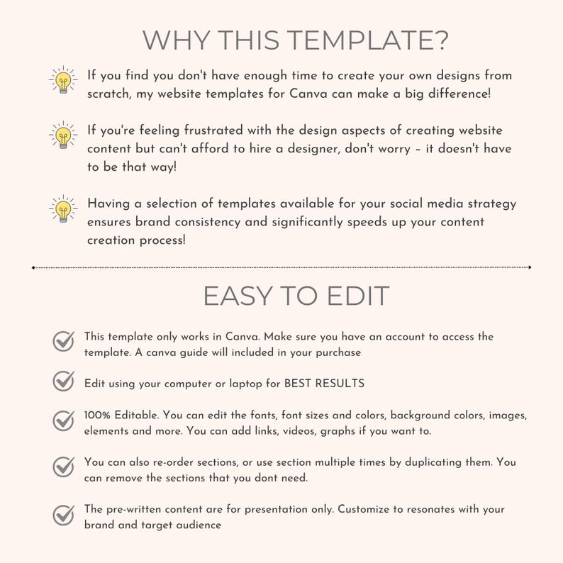 Pastel Life Coach Website Template, Ebook Course Landing Page (canva ...