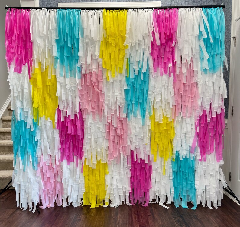 CUSTOM Fringe Backdrop, Fringe Backdrops, Party Decor, Streamers ...