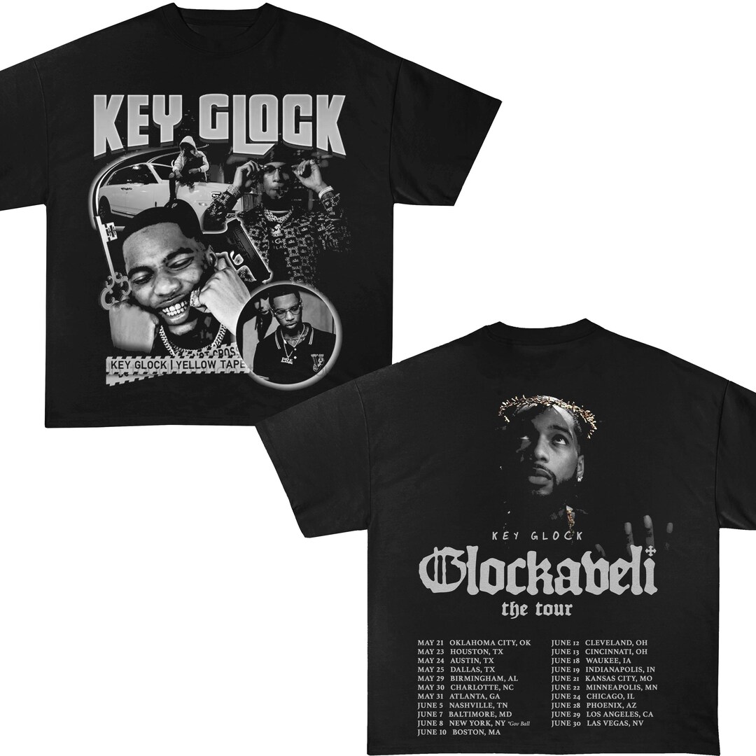 Key Glock Glockaveli Tour 2025 T-shirt, Key Glock Tee, Key Glock Merch ...