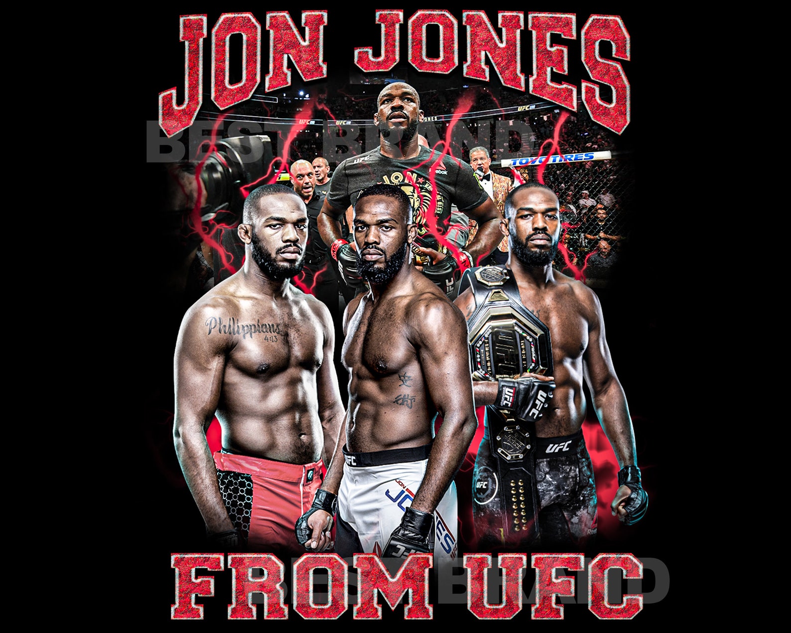 Jon Jones Png T-shirt Design Digital File , 300 DPI ,PNG File - Etsy