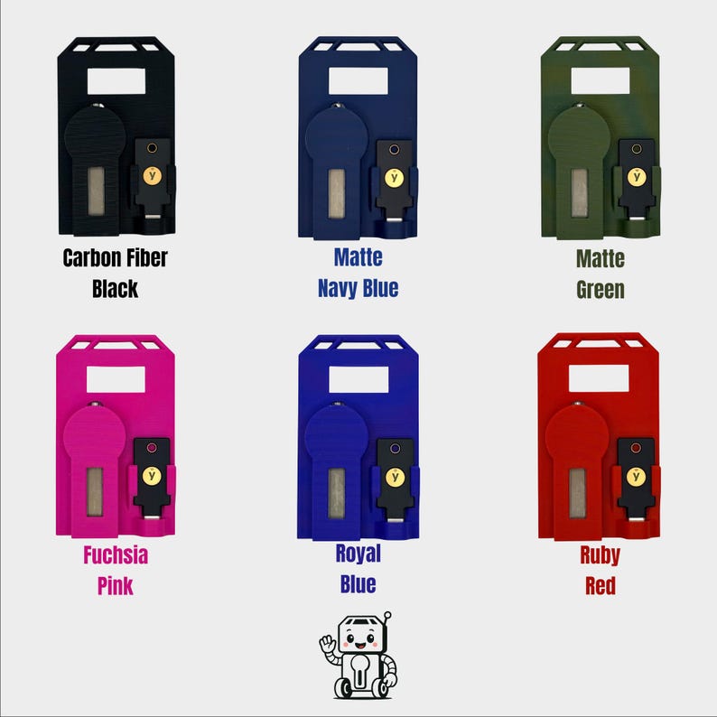 RSA + Yubikey Badge Holder: 3D Printed - up to 3 Card Retractable ...