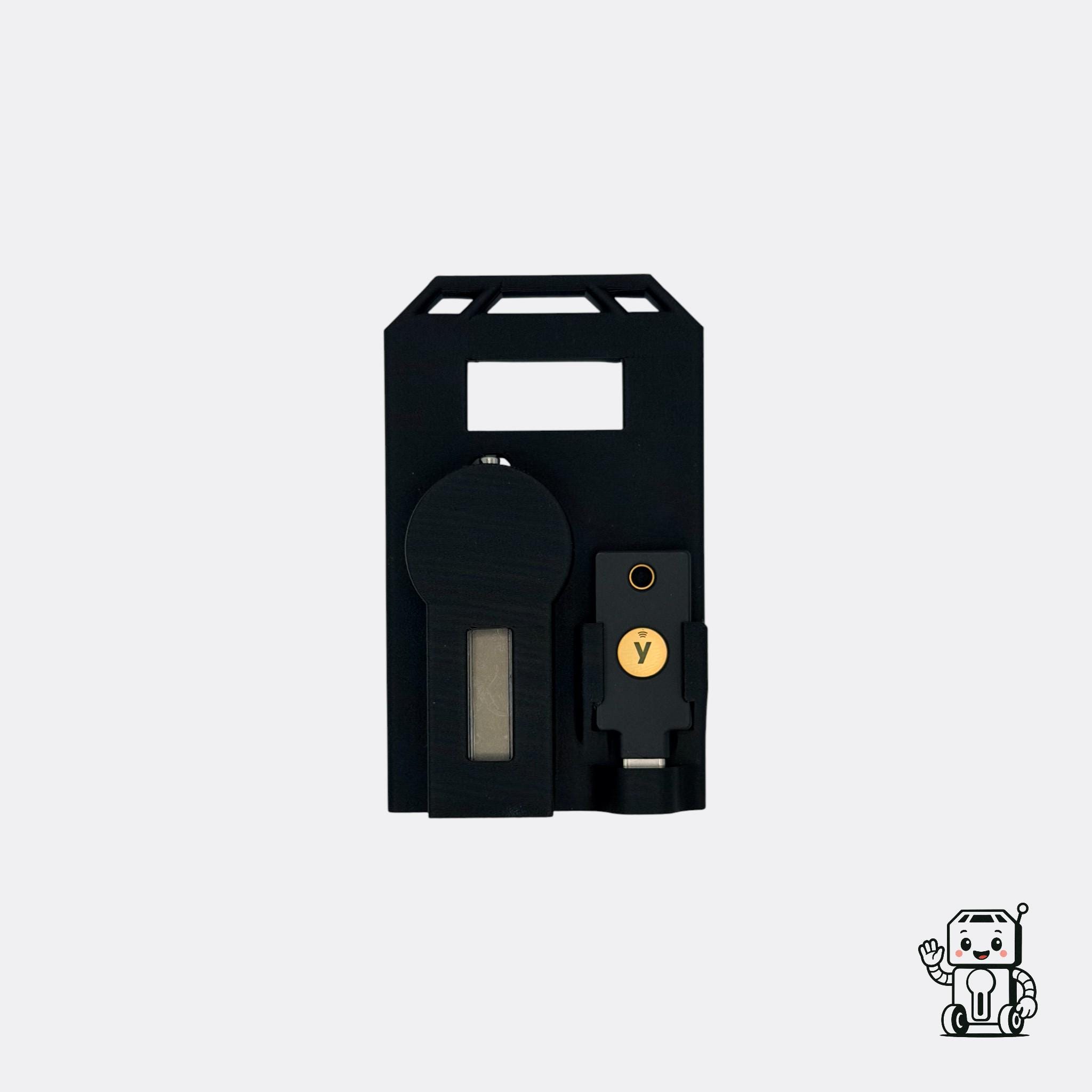 RSA + Yubikey Badge Holder: 3D Printed - up to 3 Card Retractable ...