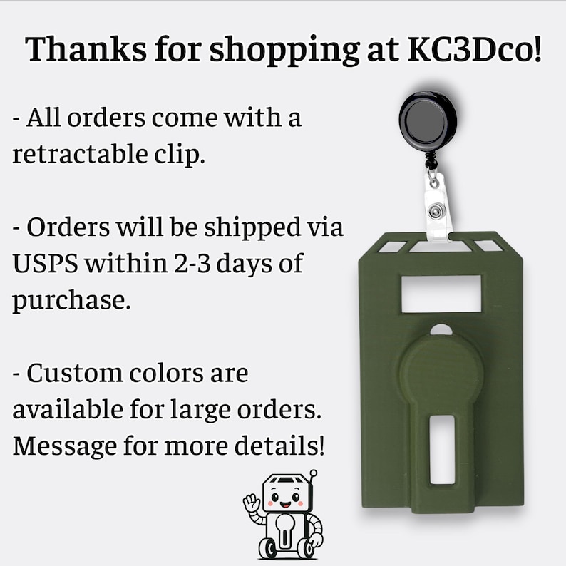 RSA + Yubikey Badge Holder: 3D Printed - up to 3 Card Retractable ...