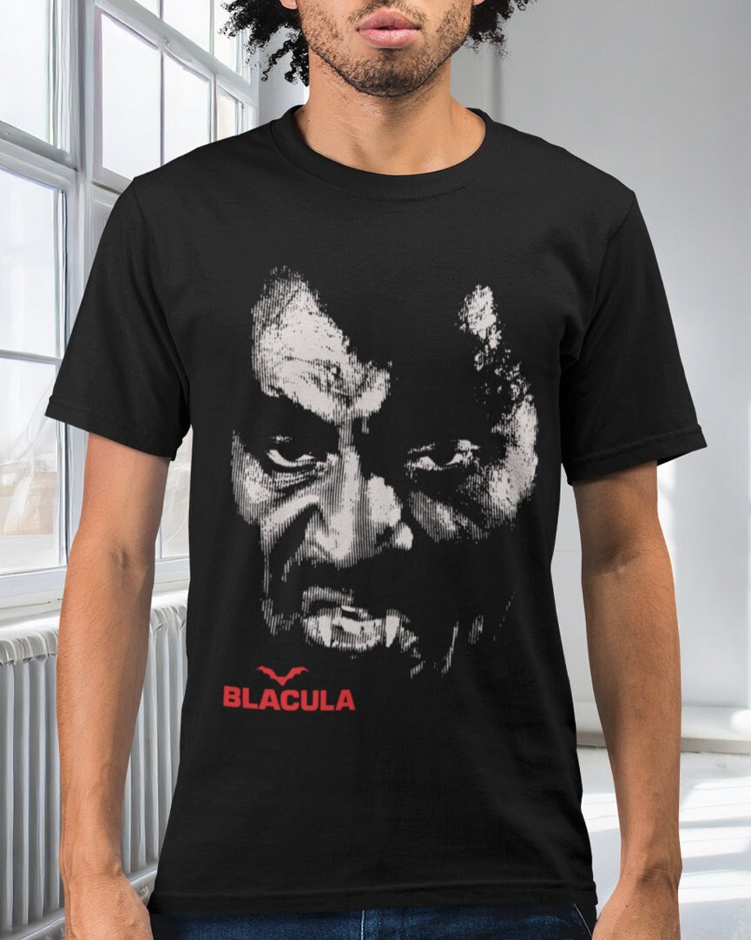 Blacula Tee Classic Horror Shirts Gothic Tshirt Black Tops Dark Apparel Prince Mamuwalde Shirt ...