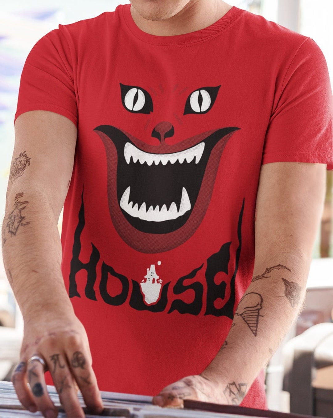 House 1977 Shirt Hausu Cat Face Tee Shirts Japanese Horror Tshirt Cult ...