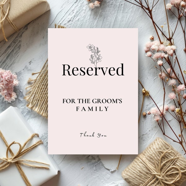 Reserved Table Sign - Etsy