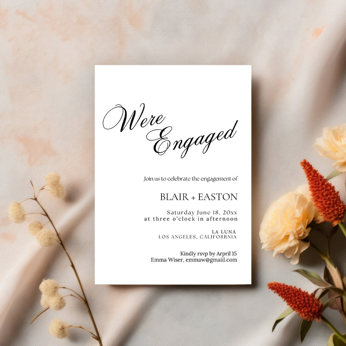 Surprise Engagement Proposal Invitation, Engagement Announcement ...