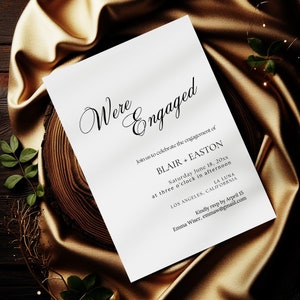 Surprise Engagement Proposal Invitation, Engagement Announcement ...