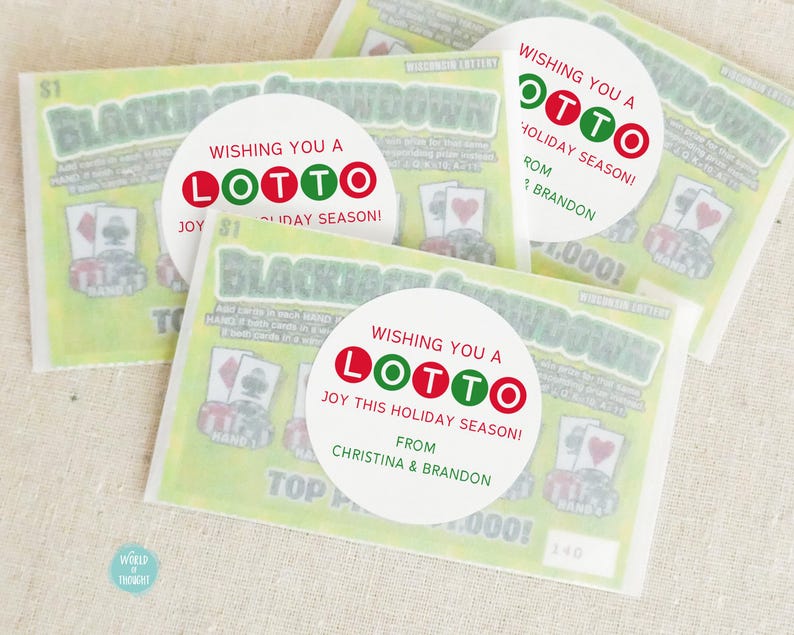 Lotto Favor Stickers, Christmas Party Lotto Ticket Favors, Scratch off ...