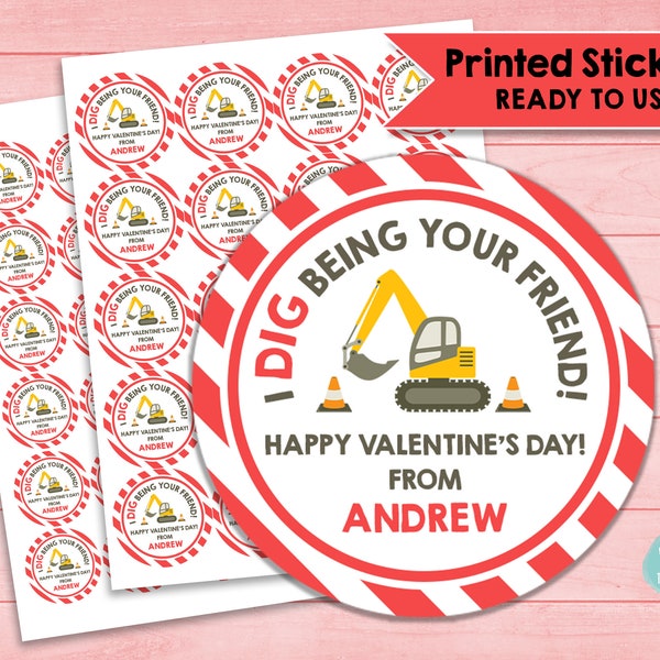 I Dig You Valentine Stickers - Etsy