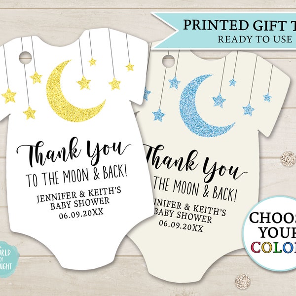 Baby Shower Stickers Moon - Etsy