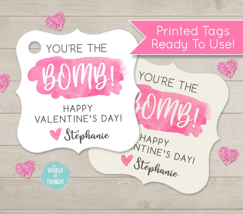 Personalized You're the Bomb Valentine Bath Bomb Gift - Etsy