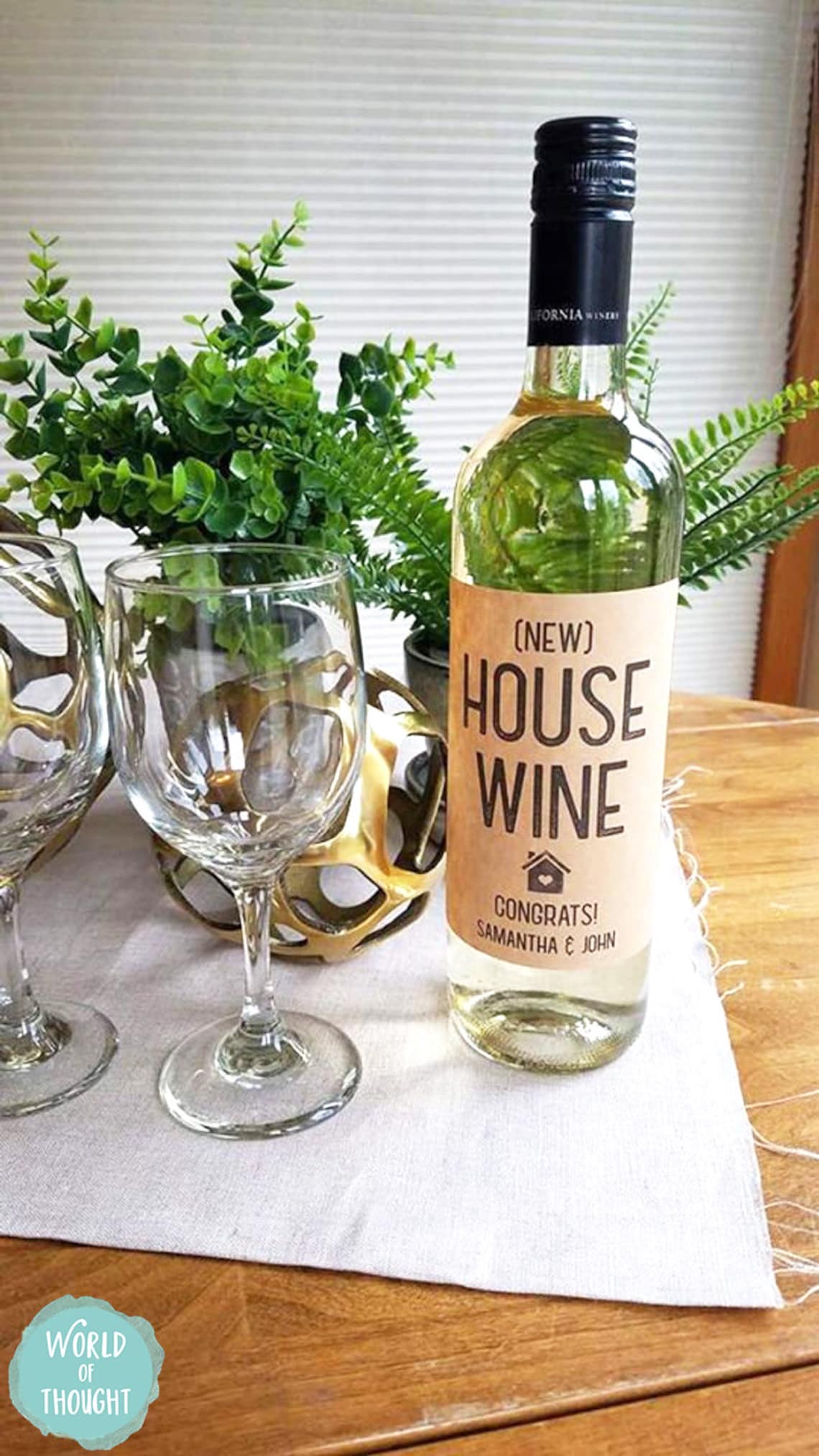 New House Wine Label Home Sweet Home Custom Housewarming | Etsy