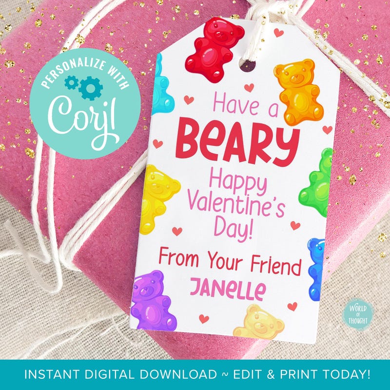 Bear Valentines Cards - Etsy