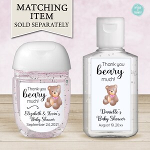 Personalized Pink Baby Girl Teddy Bear Gift Tags | Custom Finished 2 ...