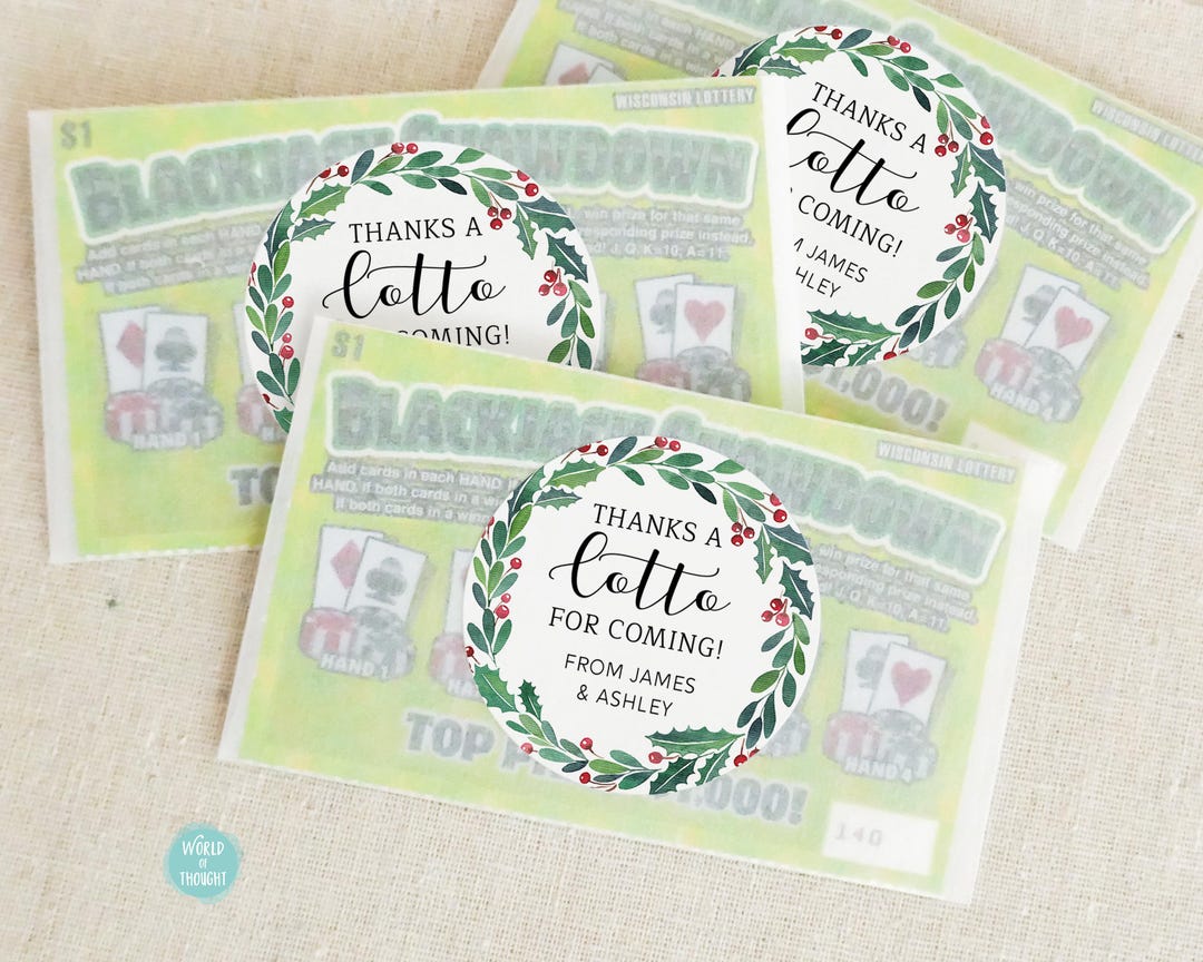 Lotto Favor Stickers, Christmas Party Lotto Ticket Favors, Scratch off ...
