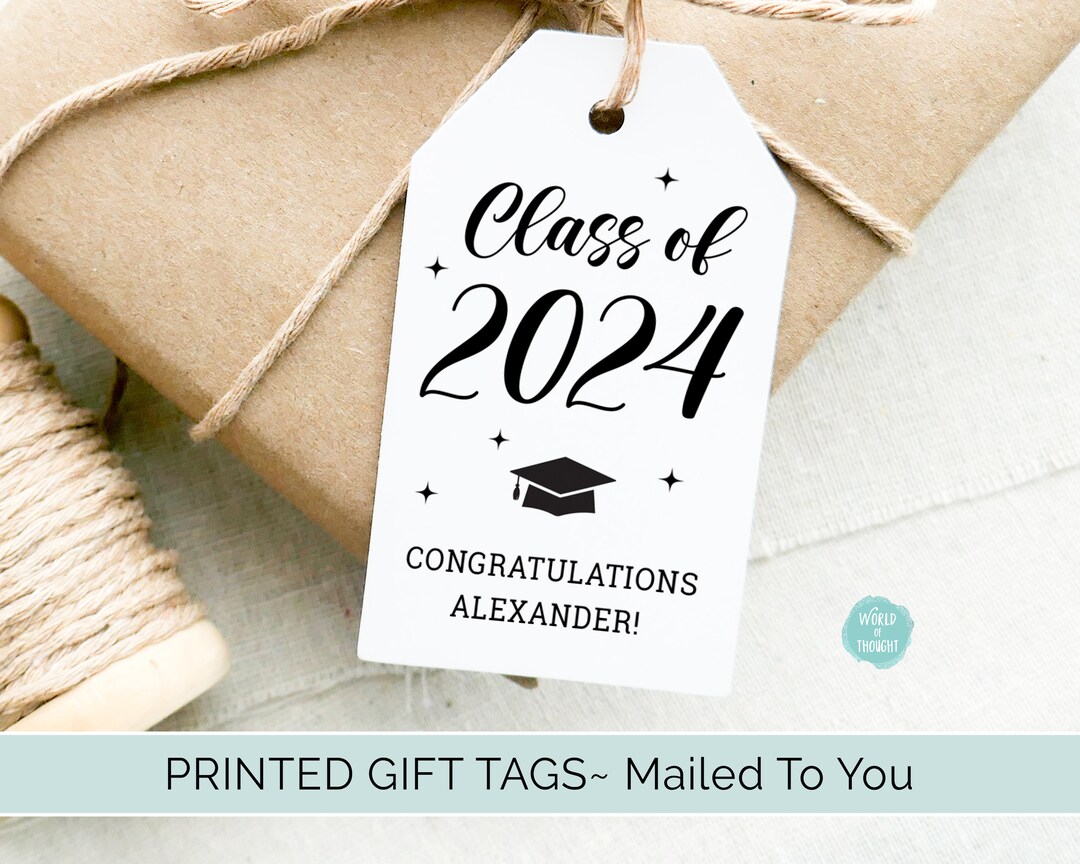 Personalized Graduation Gift Tags | Class of 2024 Custom Finished ...
