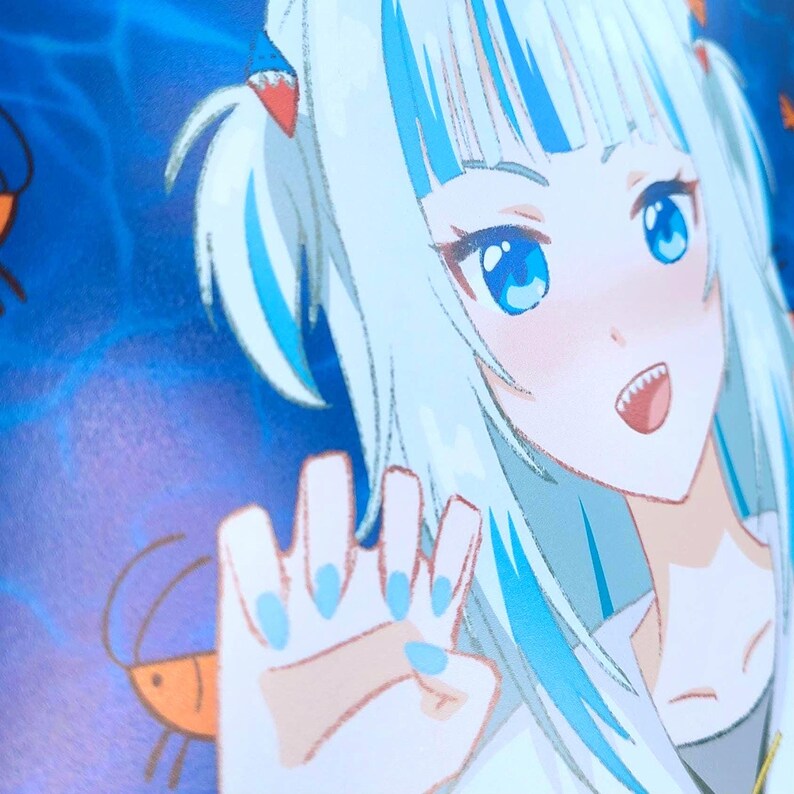 Hololive - Vtuber Gawr Gura & Fuwawa-mococo || Square Prints [8,5x8,5 ...