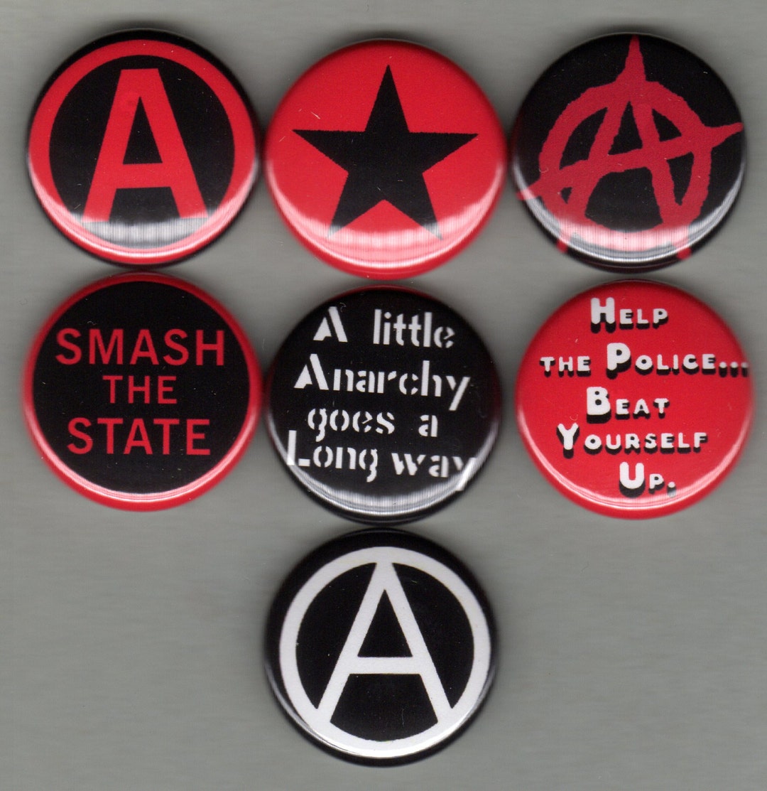 Anarchy 7 One Inch Pinback/badges/buttons Revolution in the Streets - Etsy