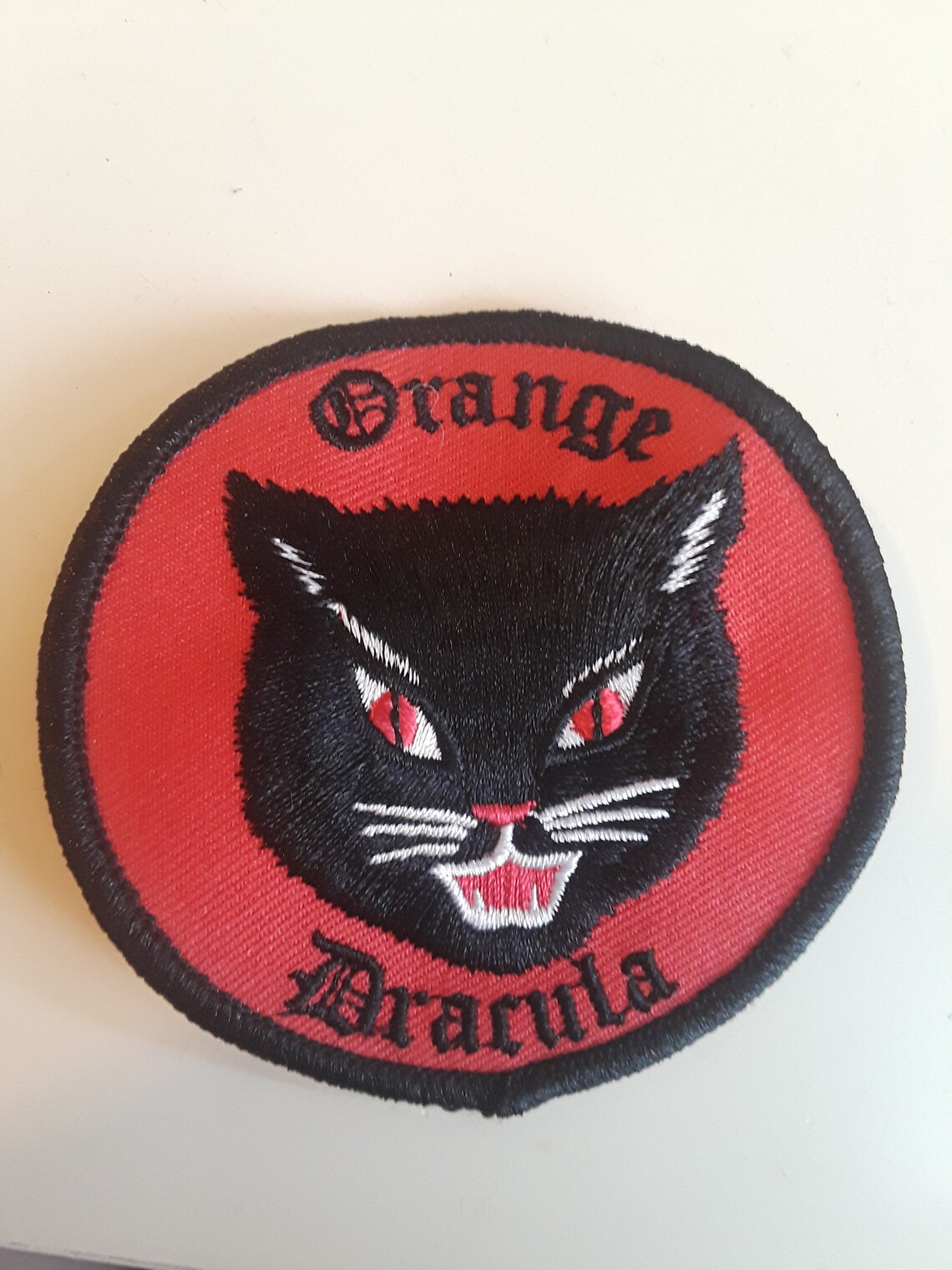 Orange Dracula Embroidered Patch Black Cat 3 Inch - Etsy