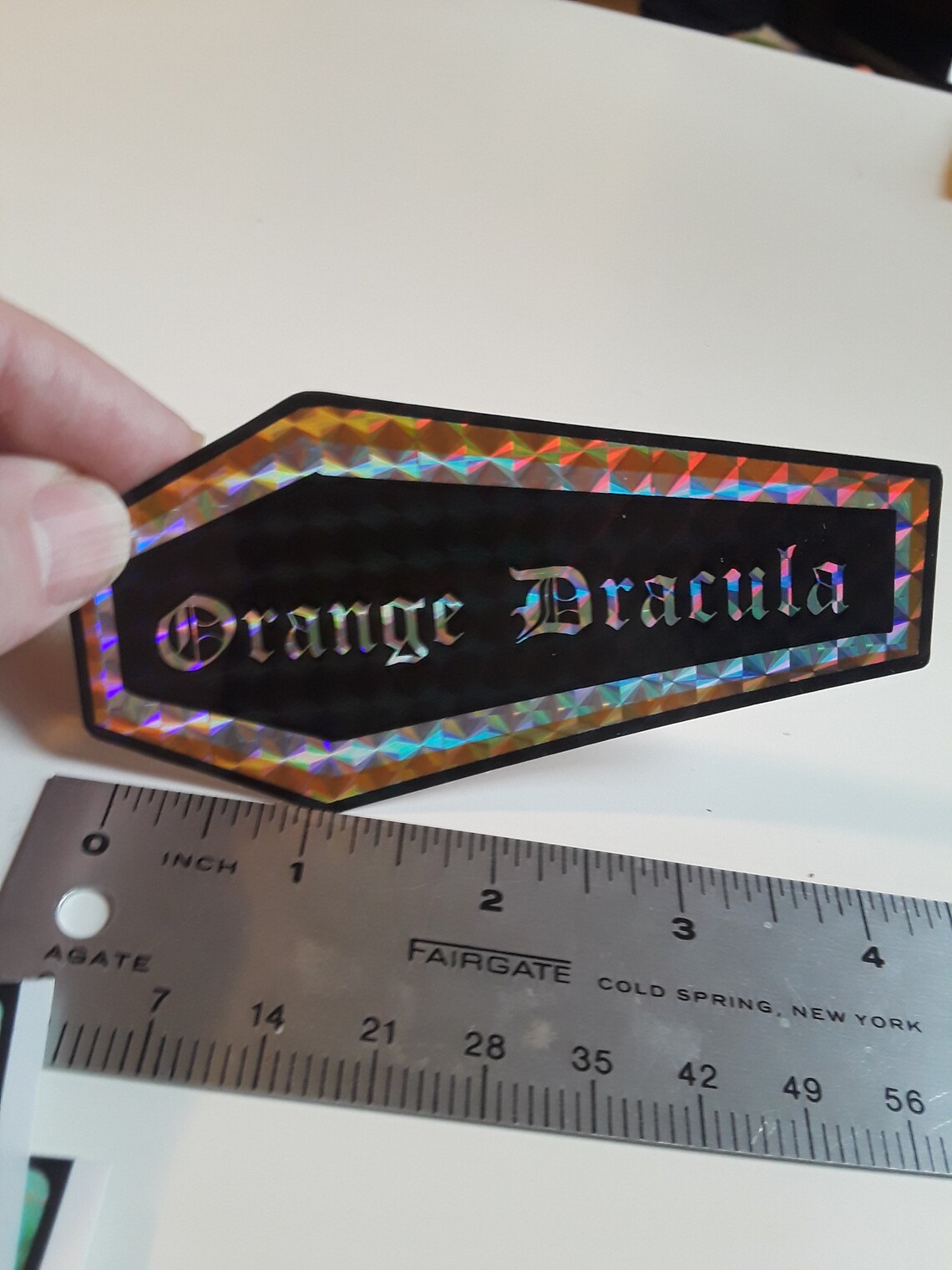 ORANGE DRACULA Prism Sticker New Vending Retro Style Prismatic - Etsy