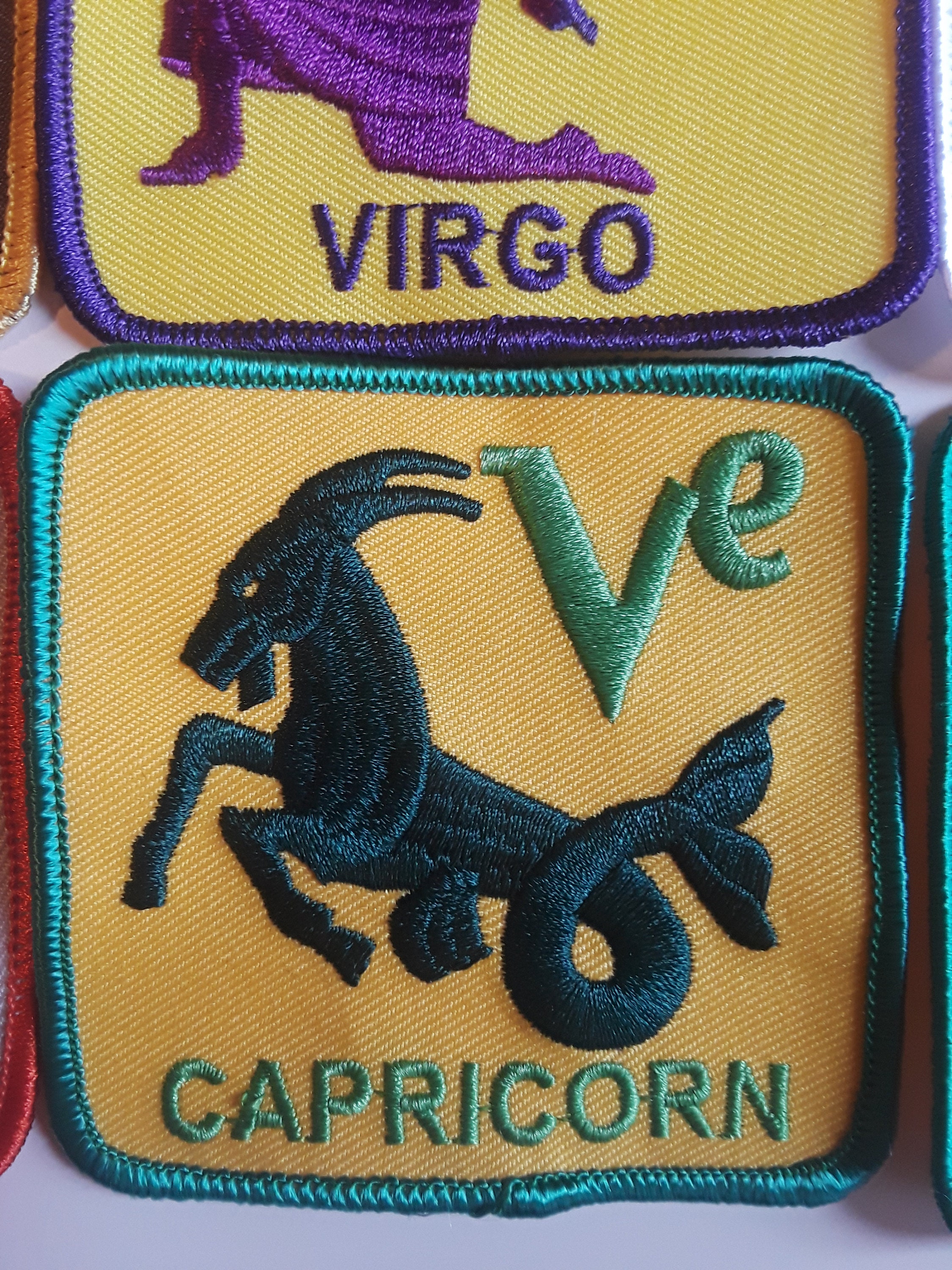 ZODIAC Embroidered Cloth Patch CAPRICORN Goat Sea Horoscope - Etsy