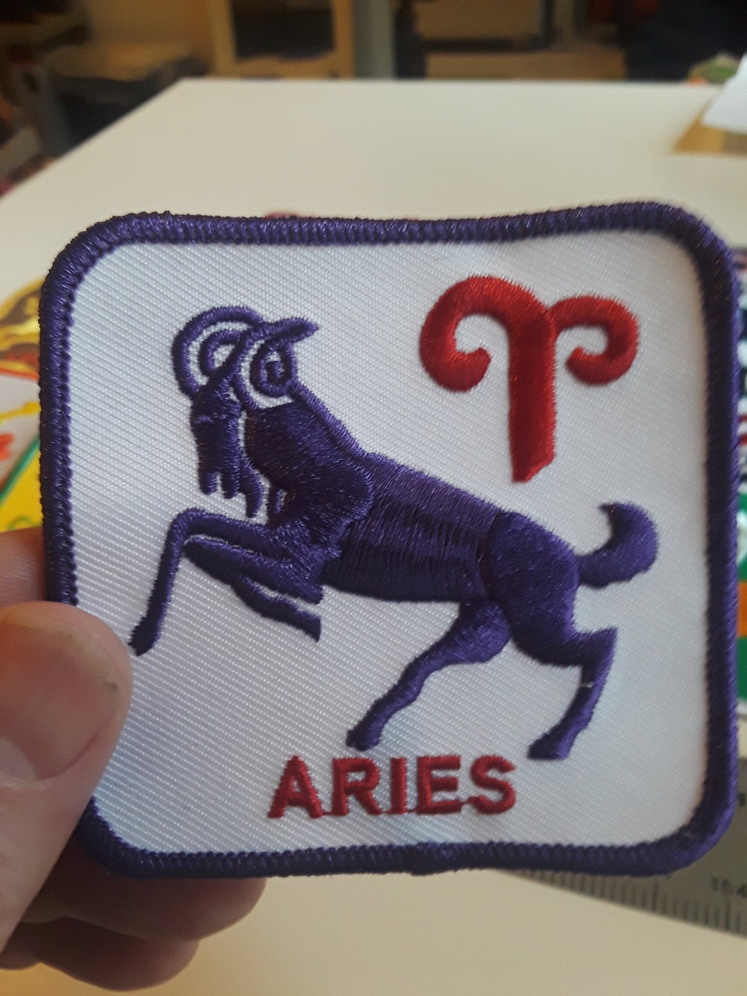 ZODIAC Embroidered Cloth Patch ARIES Ram Horoscope Sign - Etsy