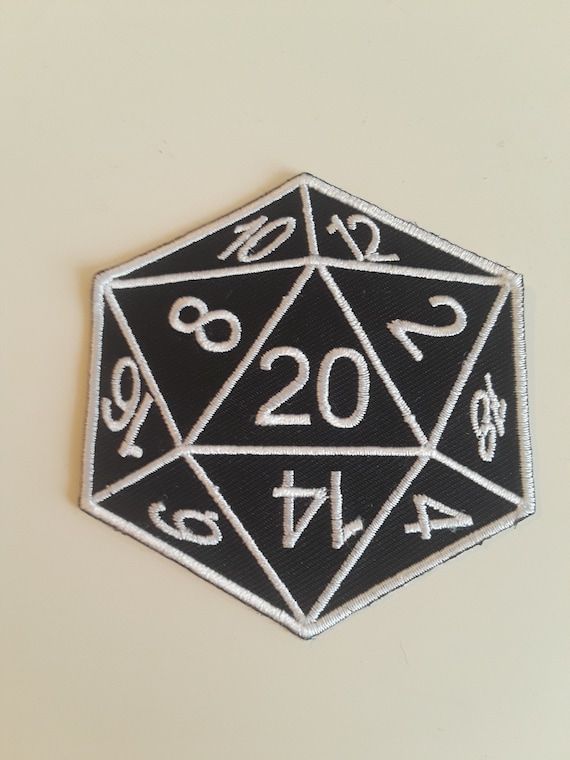D20 Embroidered Cloth Patch D & D Dice Dungeon Master - Etsy