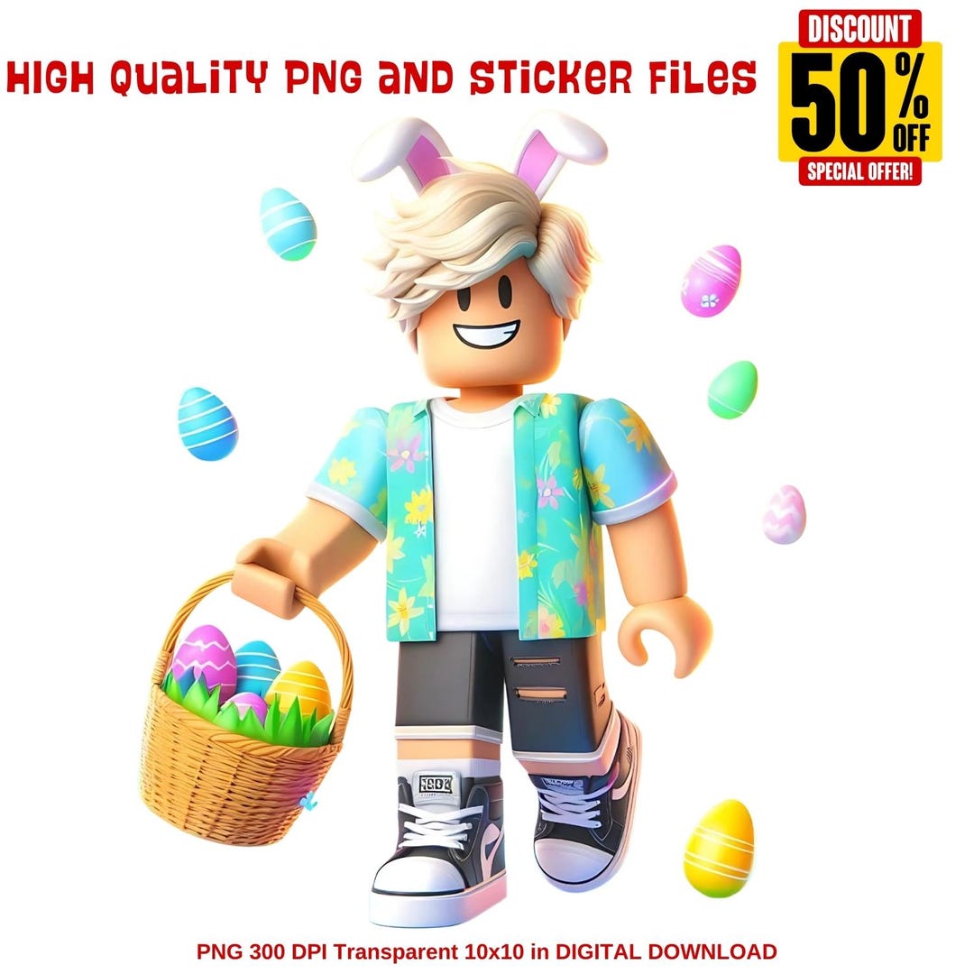 Roblox Easter Png, Easter PNG, Easter PNG Designs, Happy Easter Bunny ...