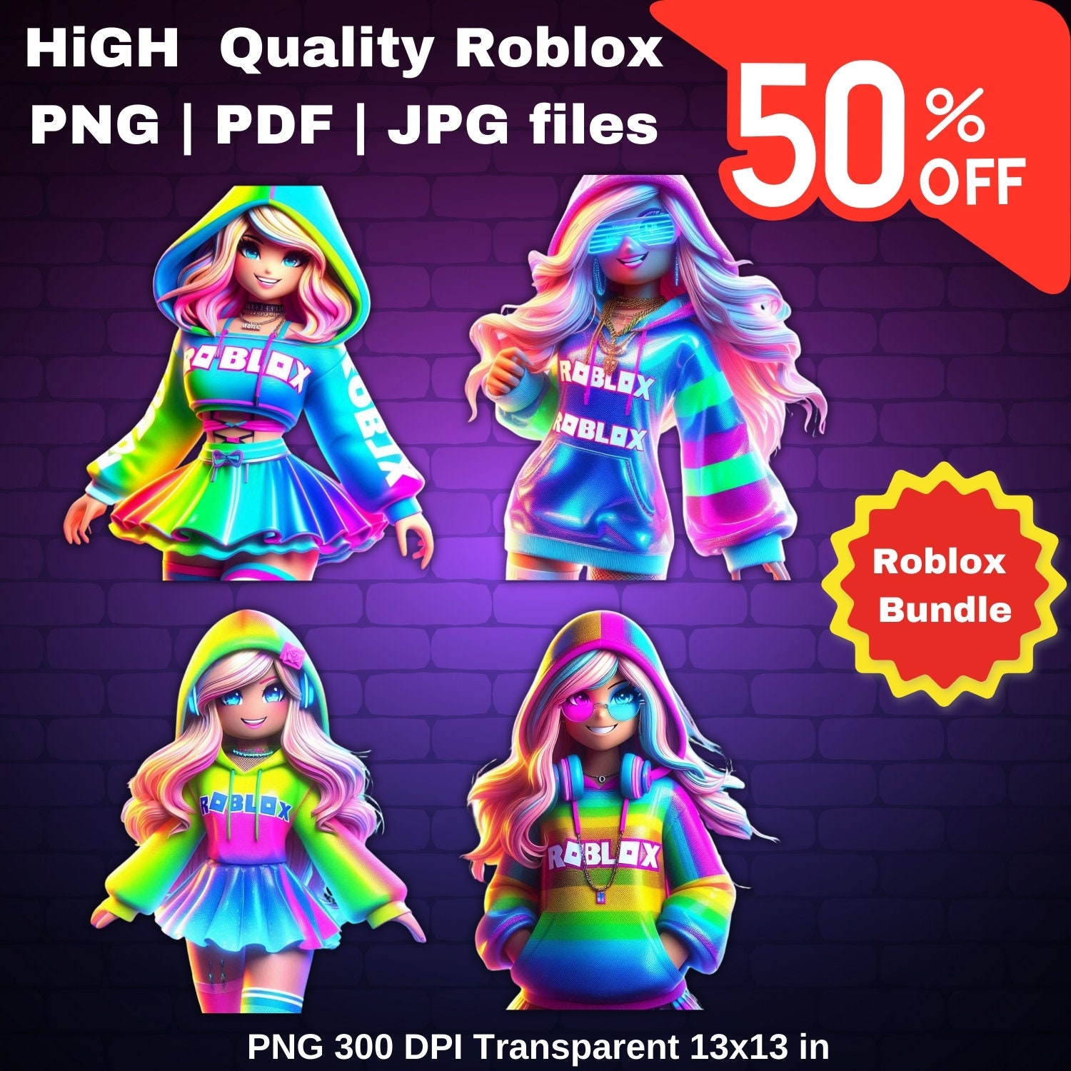 Roblox Bundle, Digital Instant Download, High Resolution, High Quality ...