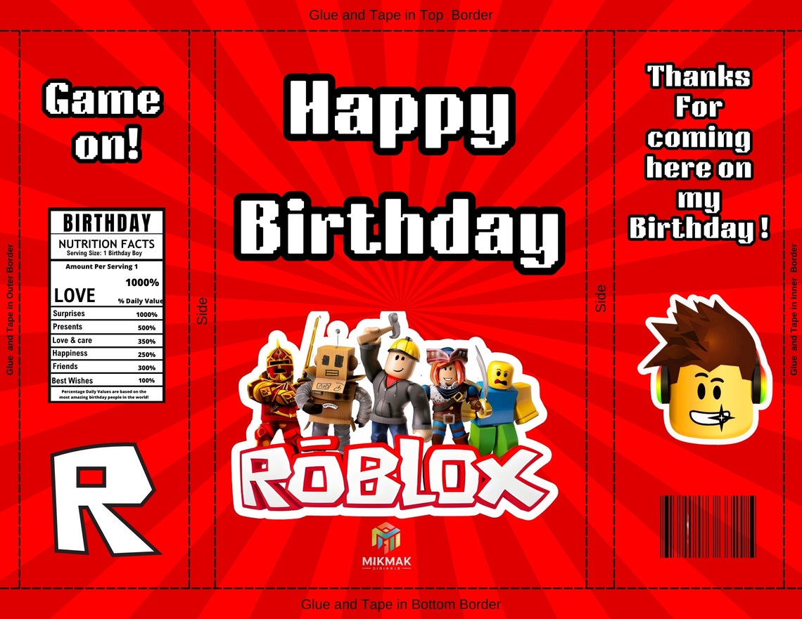 Roblox Chip Bag, Not Personalized, Instant Download, Roblox Party ...