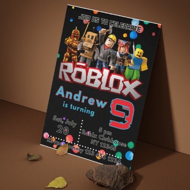 Roblox Birthday Invitation, Games Invitation, Roblox Digital Invitation ...