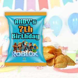 Roblox Chip Bag, Personalized, Roblox Chip Bag Template, Roblox Party ...
