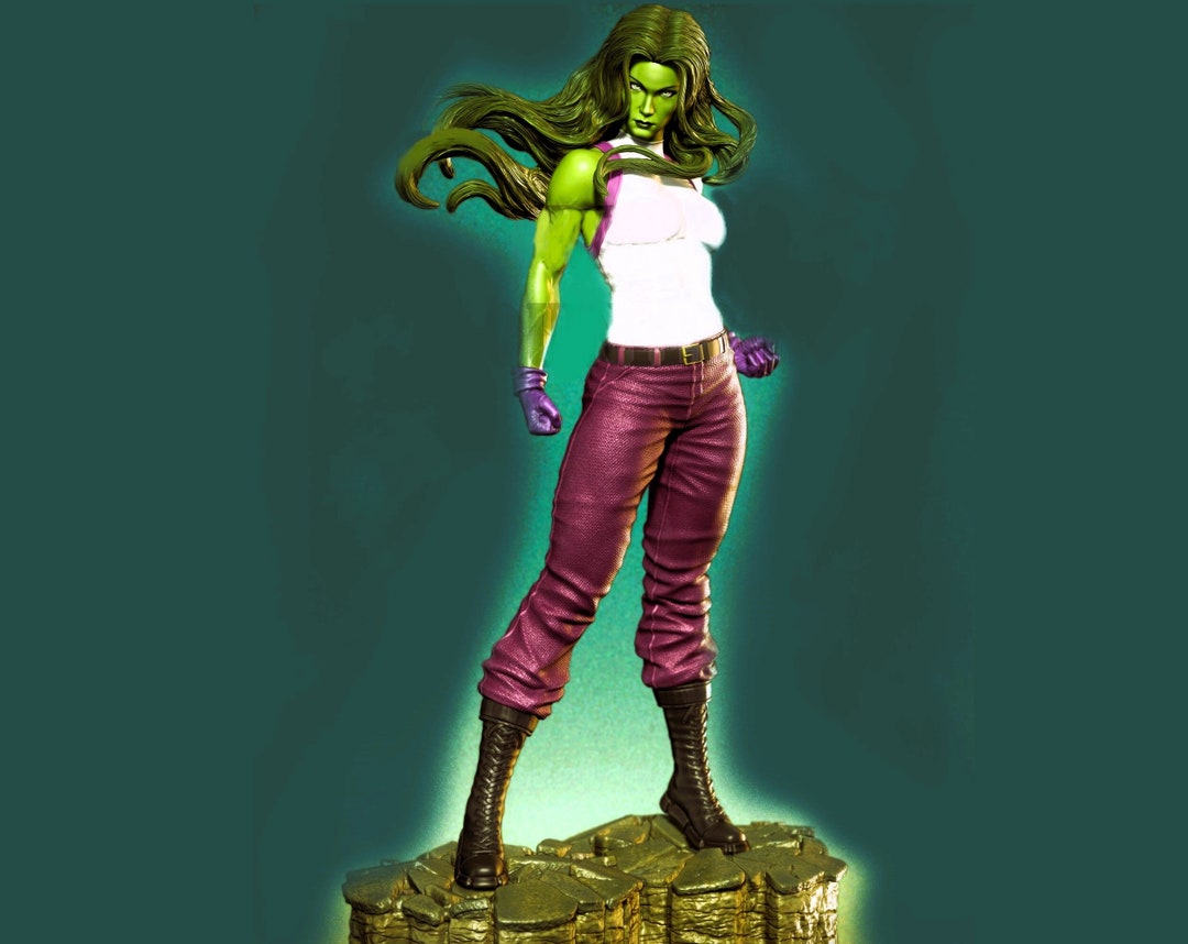 She Hulk 3D Model, STL , Figure , Diorama, Printing File, 3d Printer ...