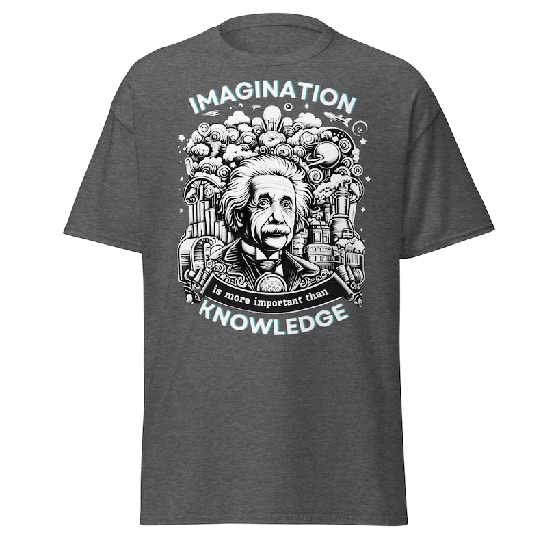 Einstein's Vision: Classic Cotton Unisex Tee Fashionable Philosopher ...