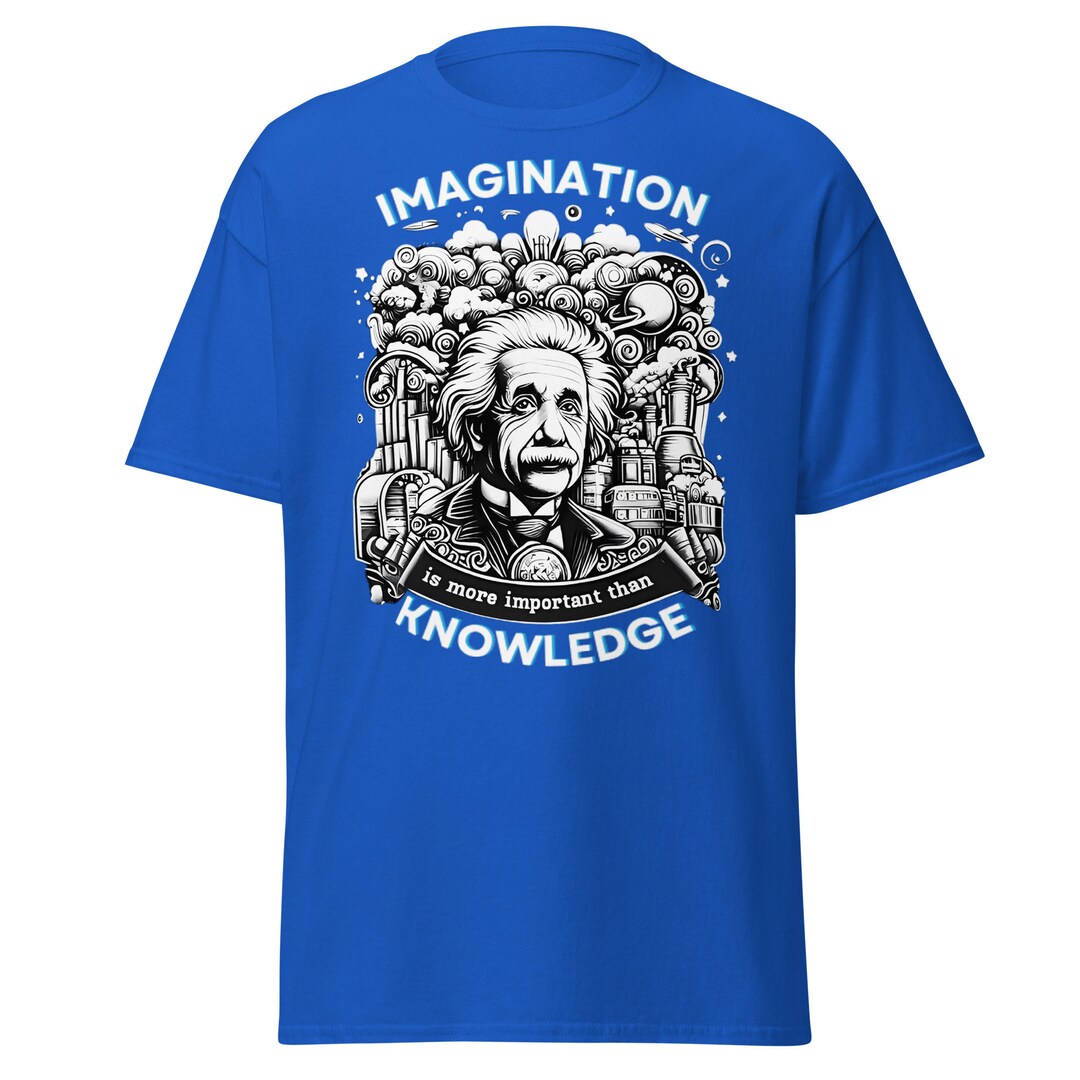 Einstein's Vision: Classic Cotton Unisex Tee Fashionable Philosopher ...
