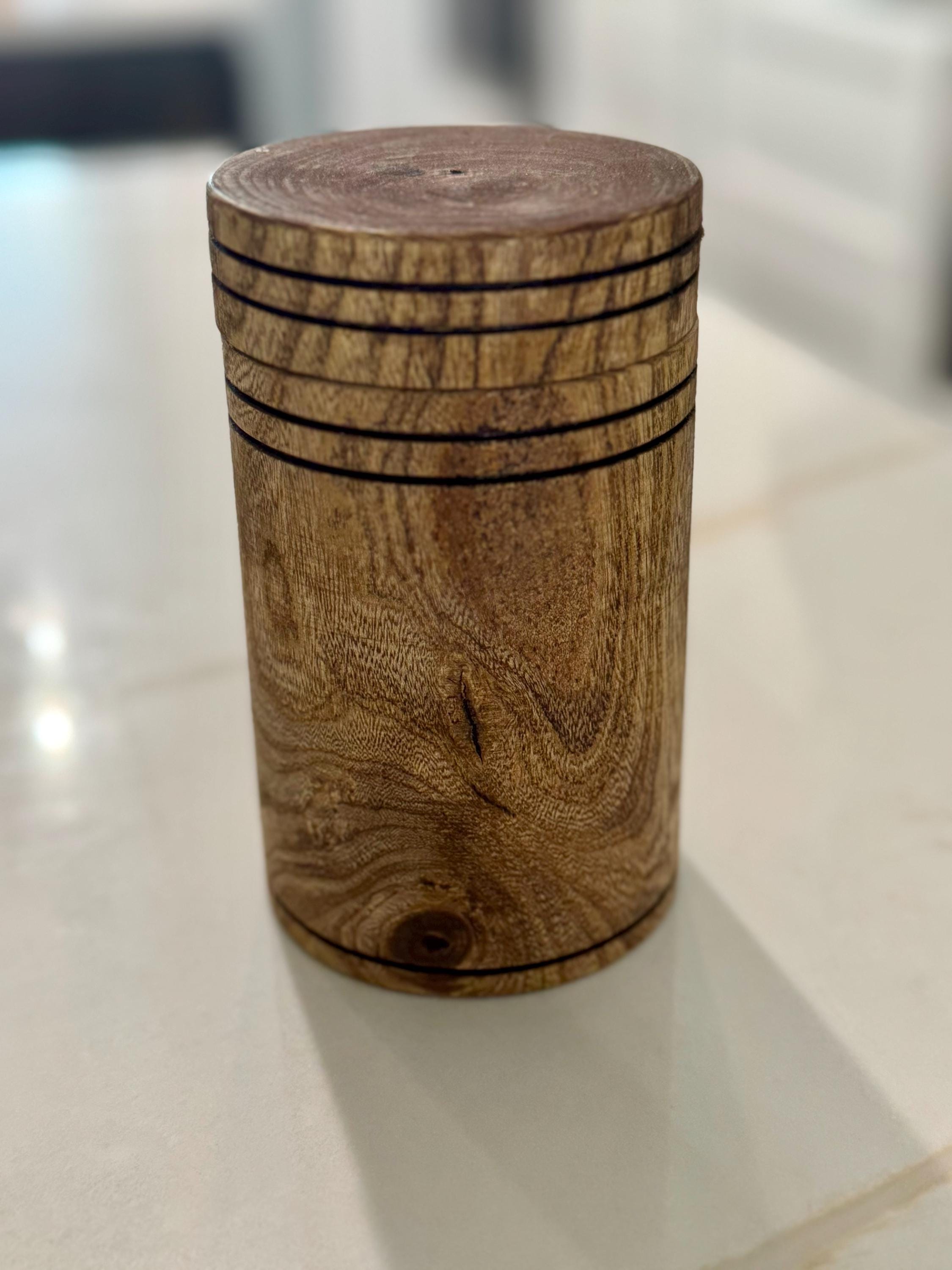 5 Inch Handcrafted Wood Container Hinge Lid - Etsy