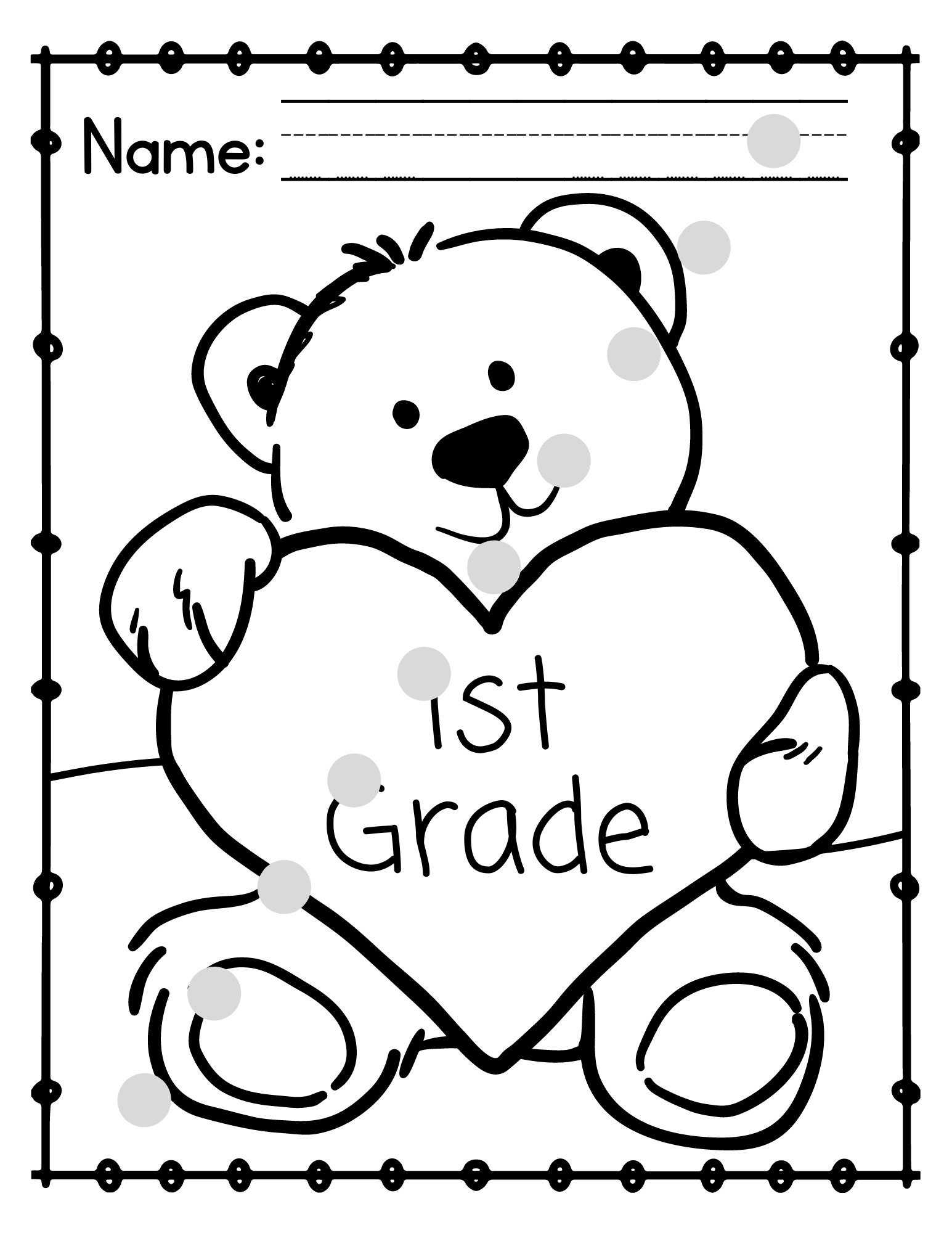 1st Grade Back to School Color Pages - Etsy Canada