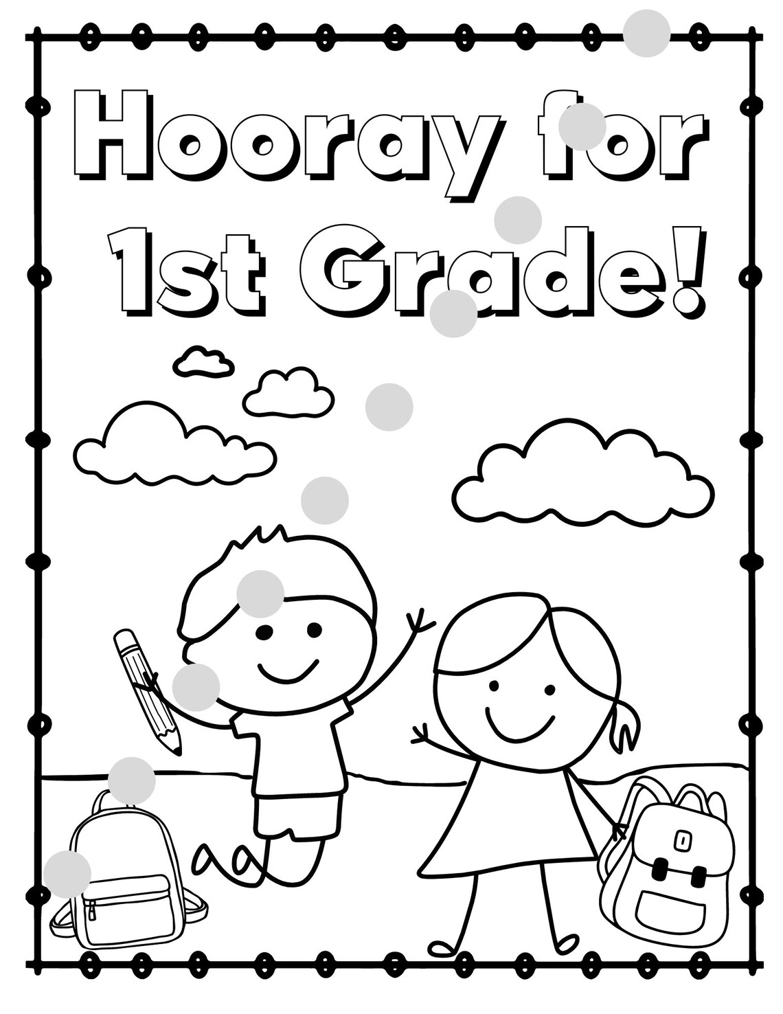 1st Grade Back to School Color Pages - Etsy Canada