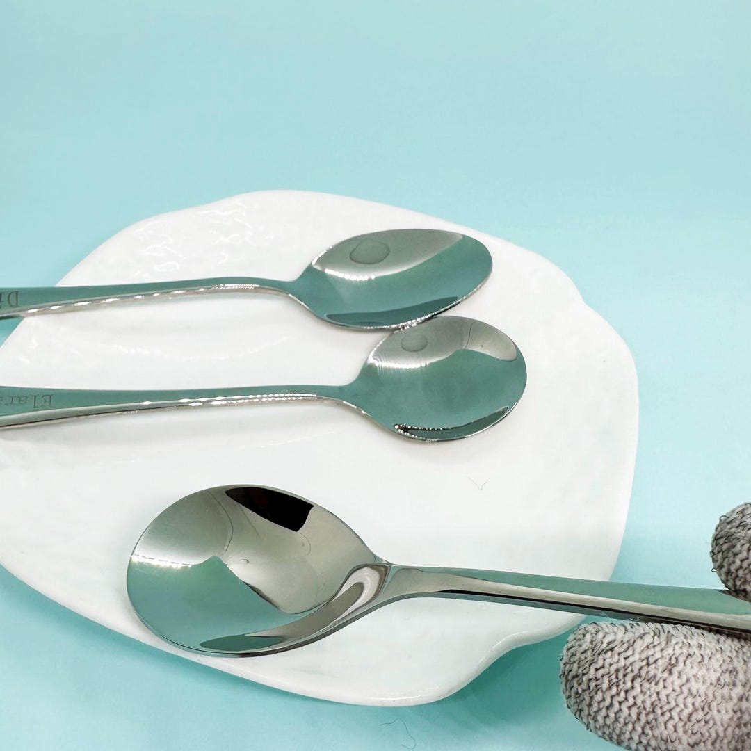 Personalized Engraved Spoon,silver Stainless Sheel Spoon, Custom Text ...