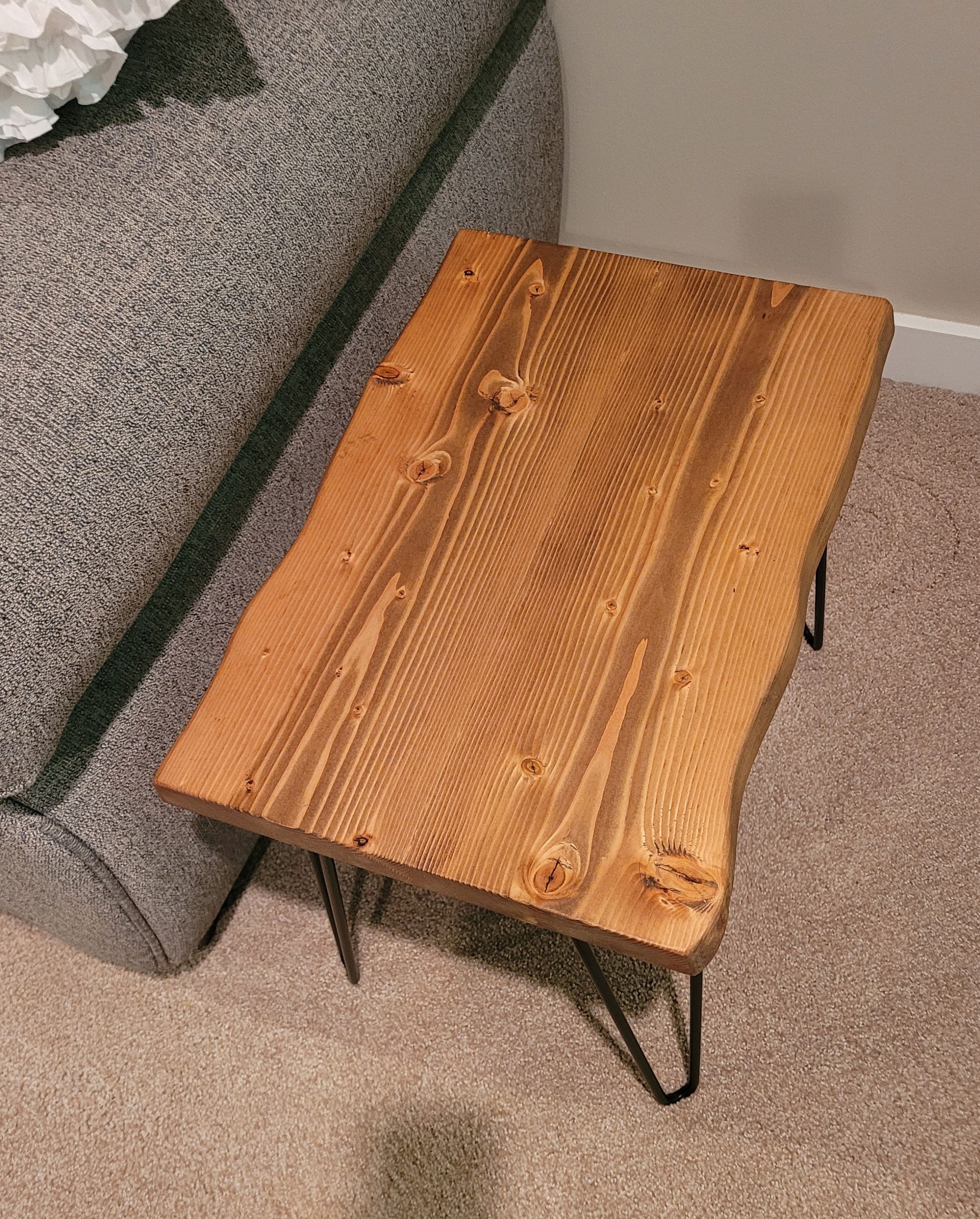 Live Edge Tend Table Made From Pine to Look Like a Live Edge Table Hand Made - Etsy