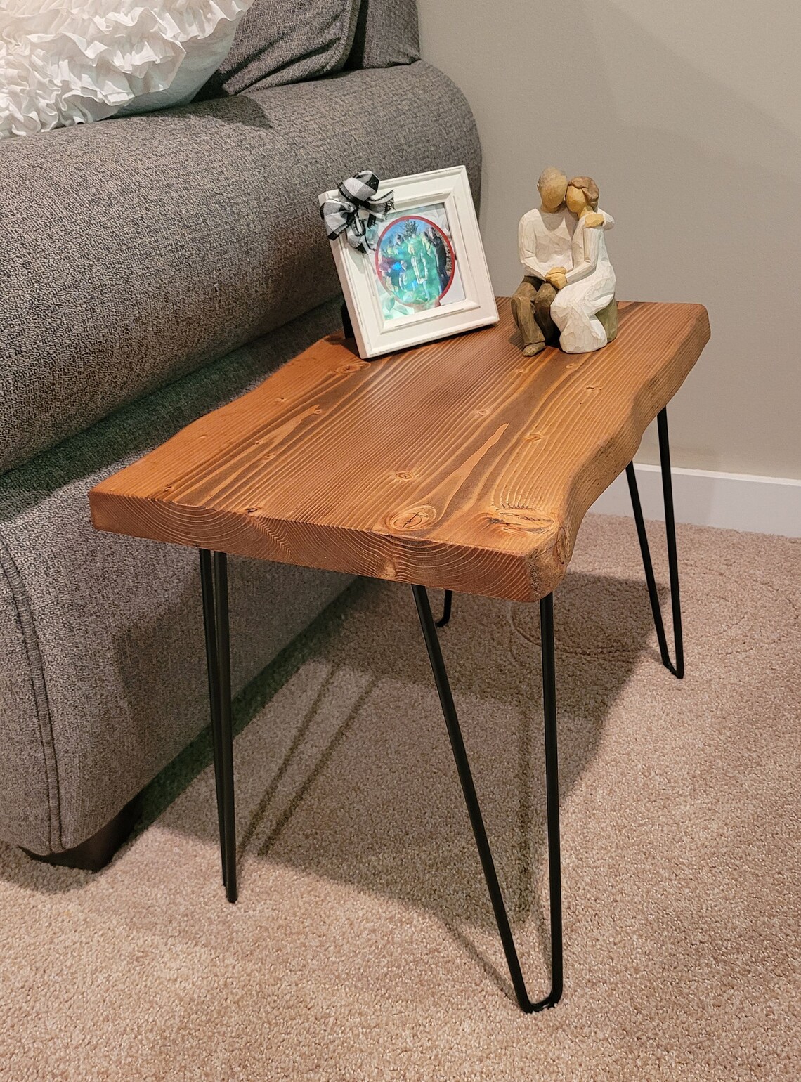 Live Edge Tend Table Made From Pine to Look Like a Live Edge Table Hand Made - Etsy