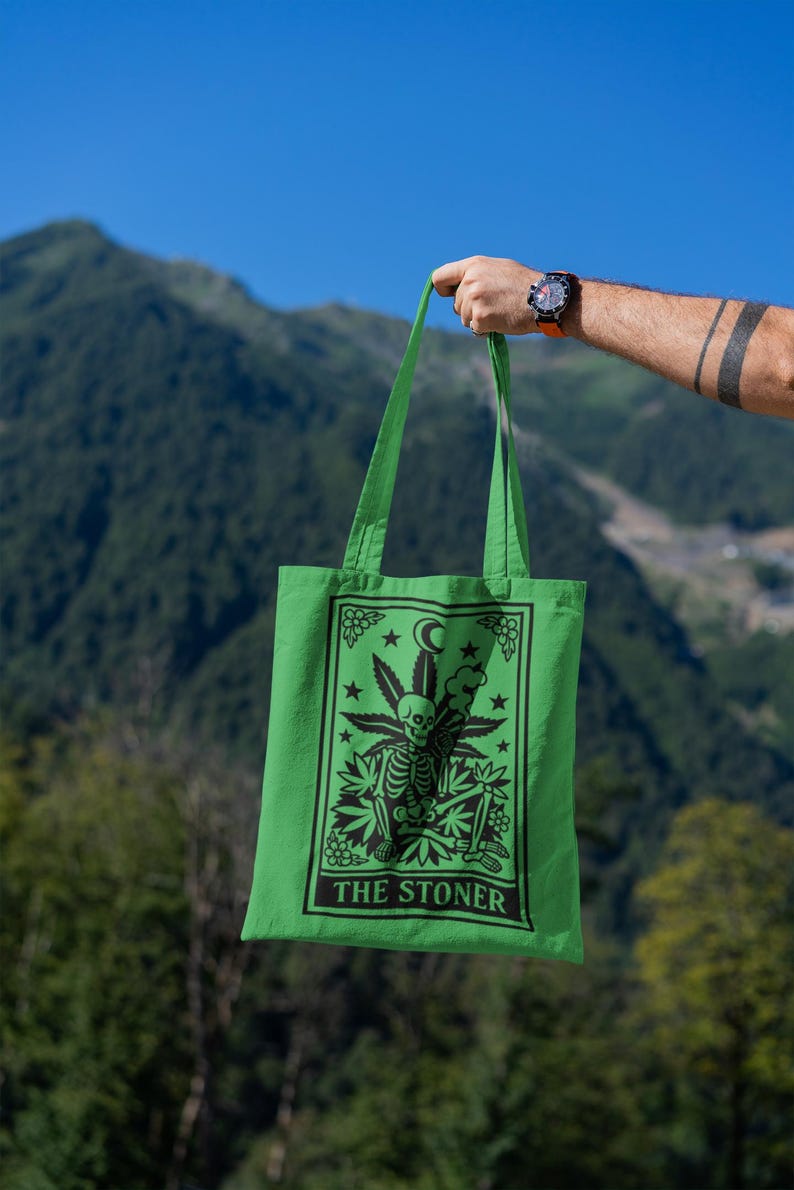 The Stoner Tarot Card PNG SVG JPG | Bold Cannabis Skeleton Art | Funny ...